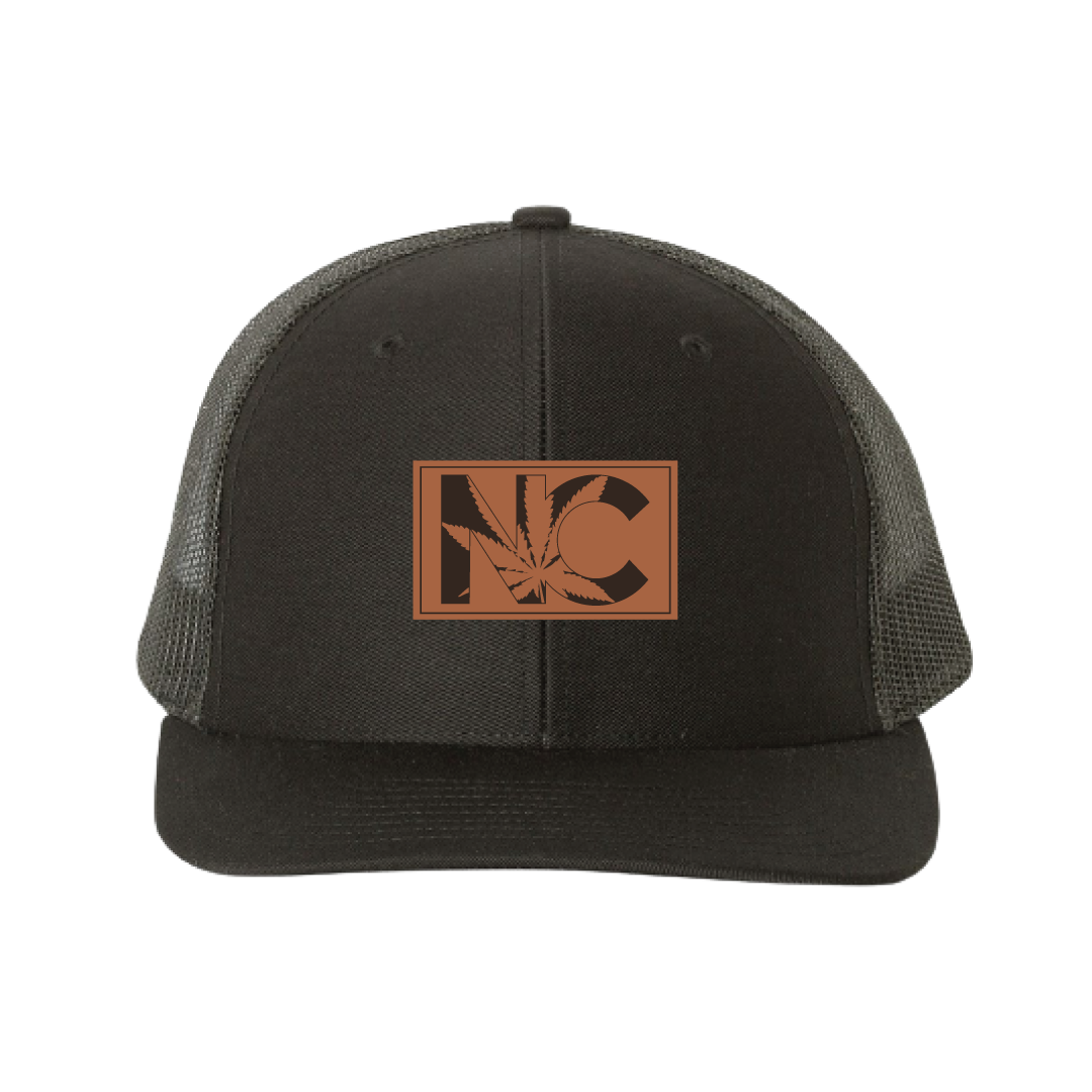NC Leather Patch Trucker Hats – Nature's Chemistry